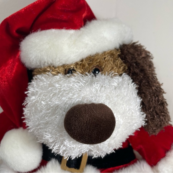 dandee | Toys | Vintage Dandee Stuffed Dog Santa Suit Plush Sitting ...